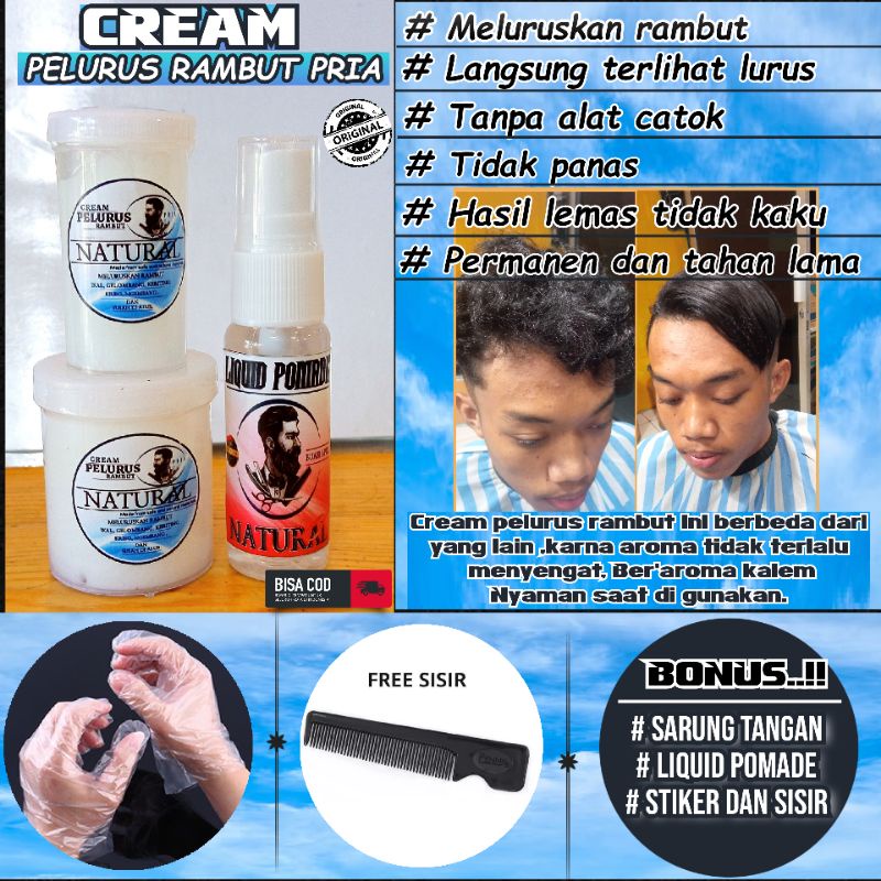 Jual Pelurus rambut pria permanen tanpa catok | Shopee Indonesia