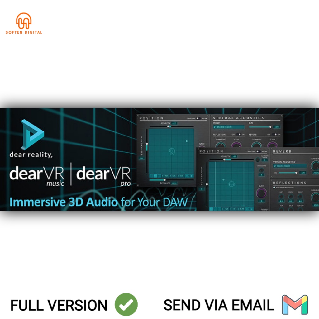 Jual Plugin Alliance Dear Reality DearVR Pro-Music-Monitor v1 VST Plugin Mix 3D audio in VR ...
