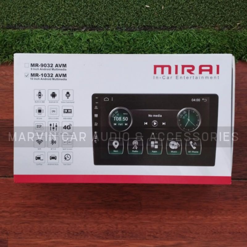 Jual Head Unit Android MIRAI MR-9032 / MR-1032 AVM Built In Camera 360 | Shopee Indonesia