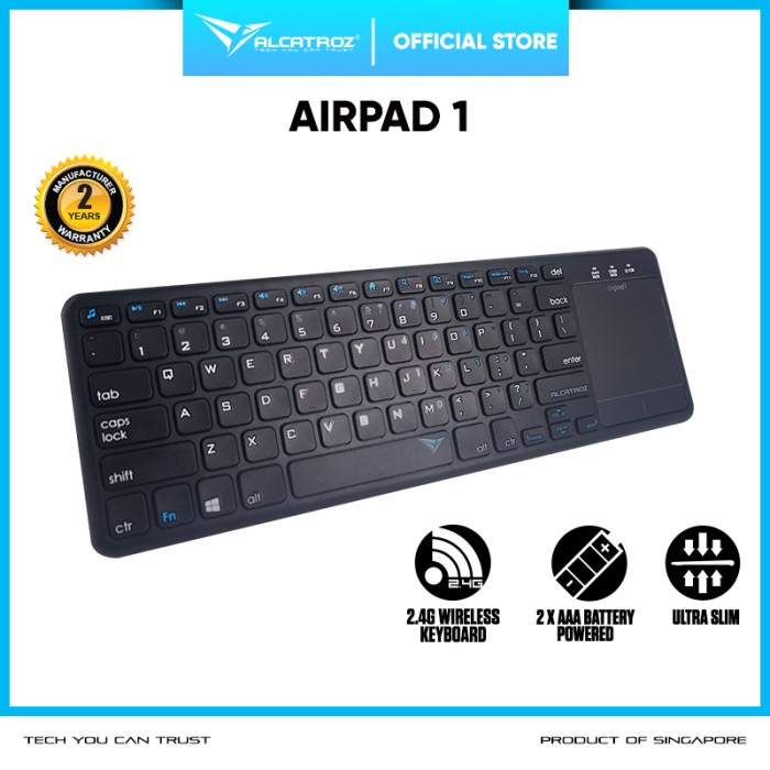 Jual Keyboard Alcatroz Keyboard Wireless Airpad 1 - Garansi 2 Tahun ...