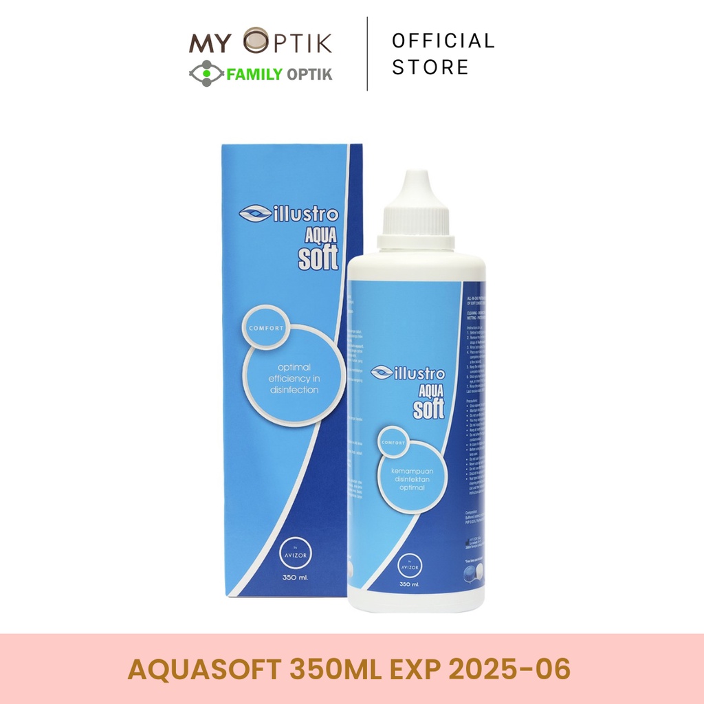 Jual Aquasoft 350ml solution air softlens | Shopee Indonesia