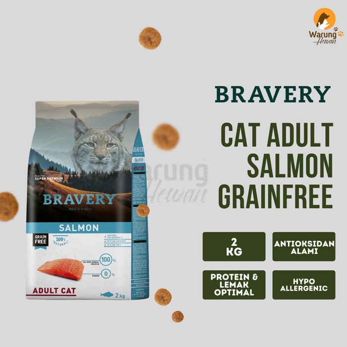 Jual Bravery Cat Adult Salmon Grainfree 2 Kg | Shopee Indonesia