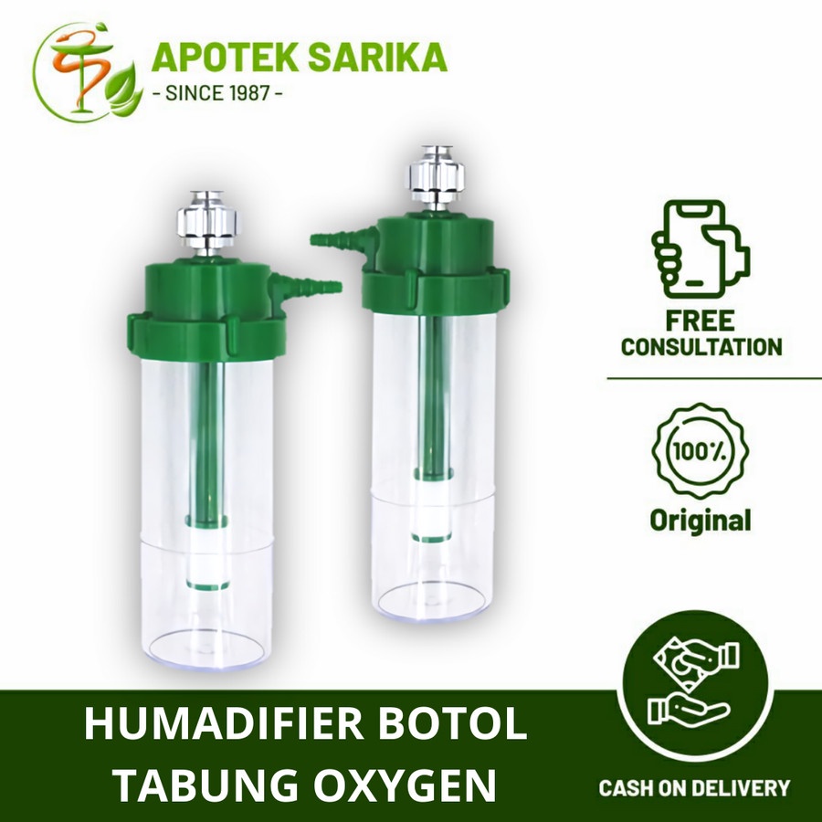 Jual Tempat Air Regulator Oksigen Tabung Botol Humadifier | Shopee ...