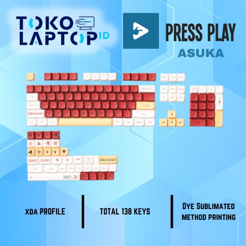 Jual Press Play Asuka EVANGELION Keycaps Mechanical Keyboard | Shopee ...