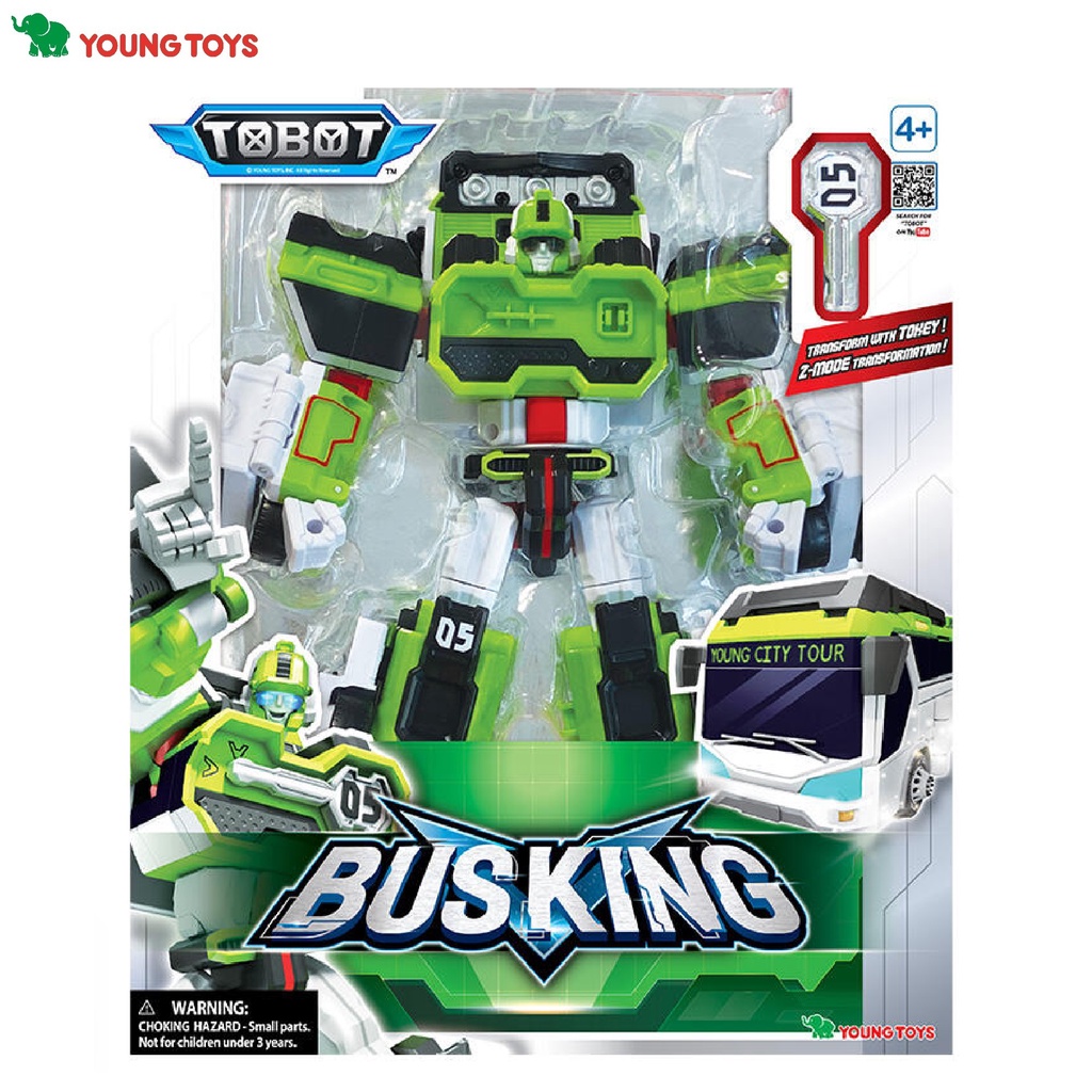 Jual TOBOT S3 Galaxy Detectives Bus King/BusKing Robot Figure ORIGINAL ...