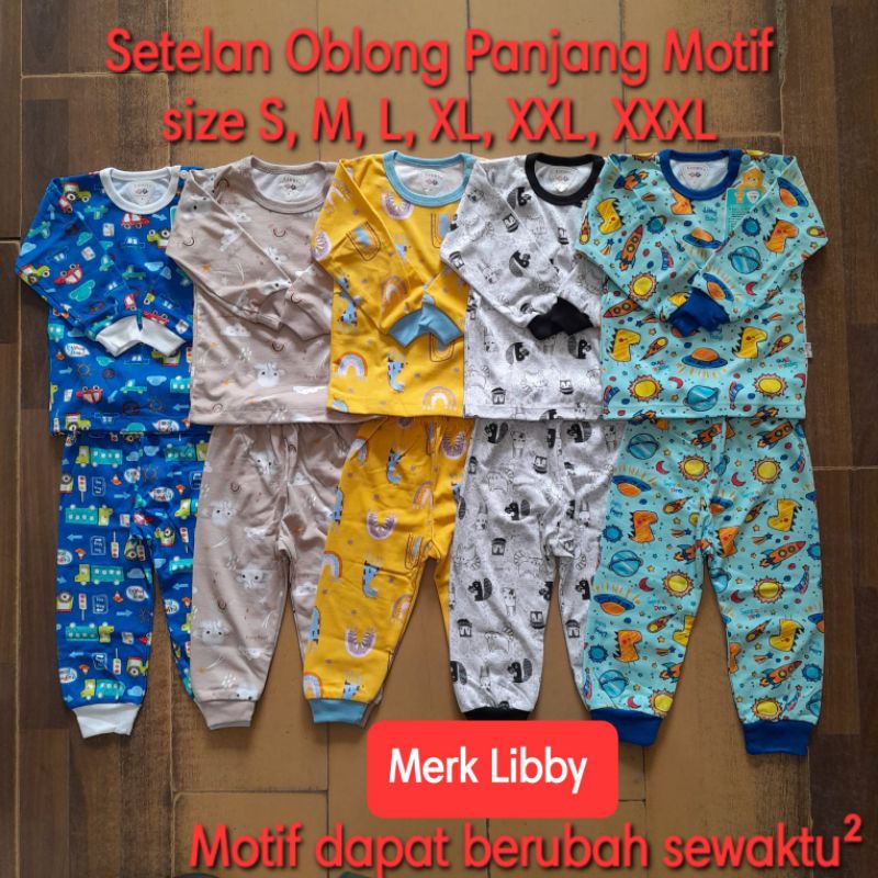 Jual [MILLYBABY] LIBBY 1PASANG SETELAN OBLONG PANJANG PIYAMA LIBBY BAYI ...