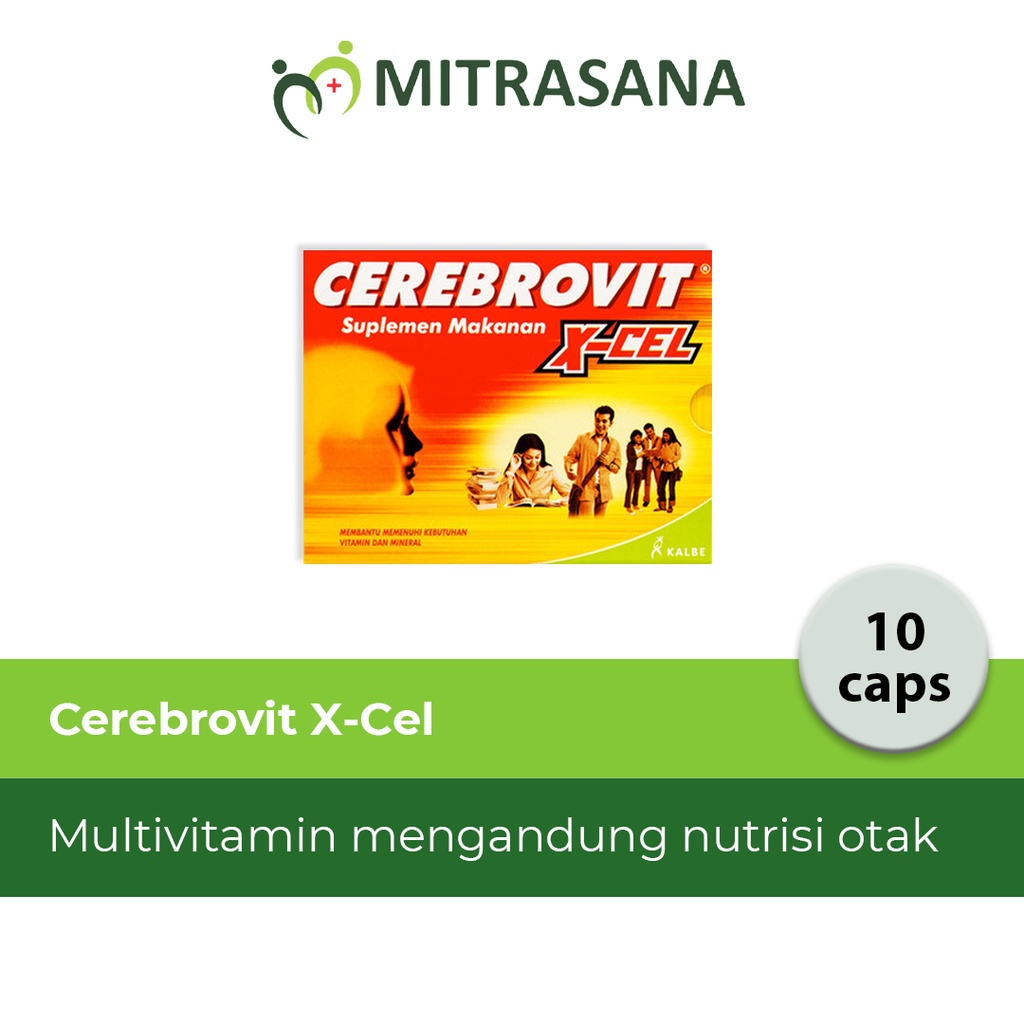 Jual Multivitamin Cerebrovit X-Cel - 10 Kapsul - Mulitvitamin Untuk ...