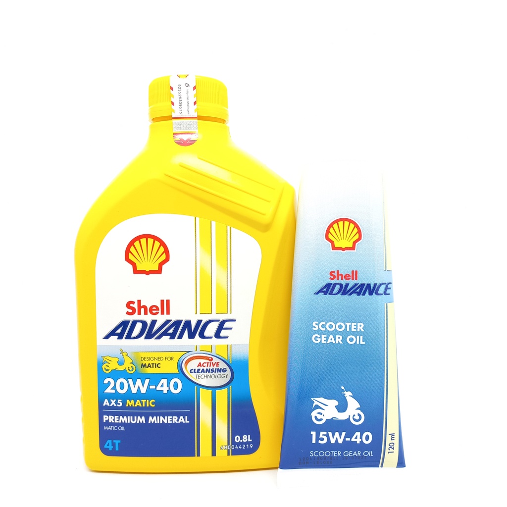 Jual Paket Oli Shell Advance Ax5 Scooter 800ml Oil Motor Matic ...
