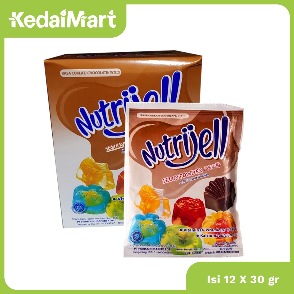 Jual Jelly Powder Nutrijell Rasa Coklat Box Isi 12 x 30 Gram | Shopee ...