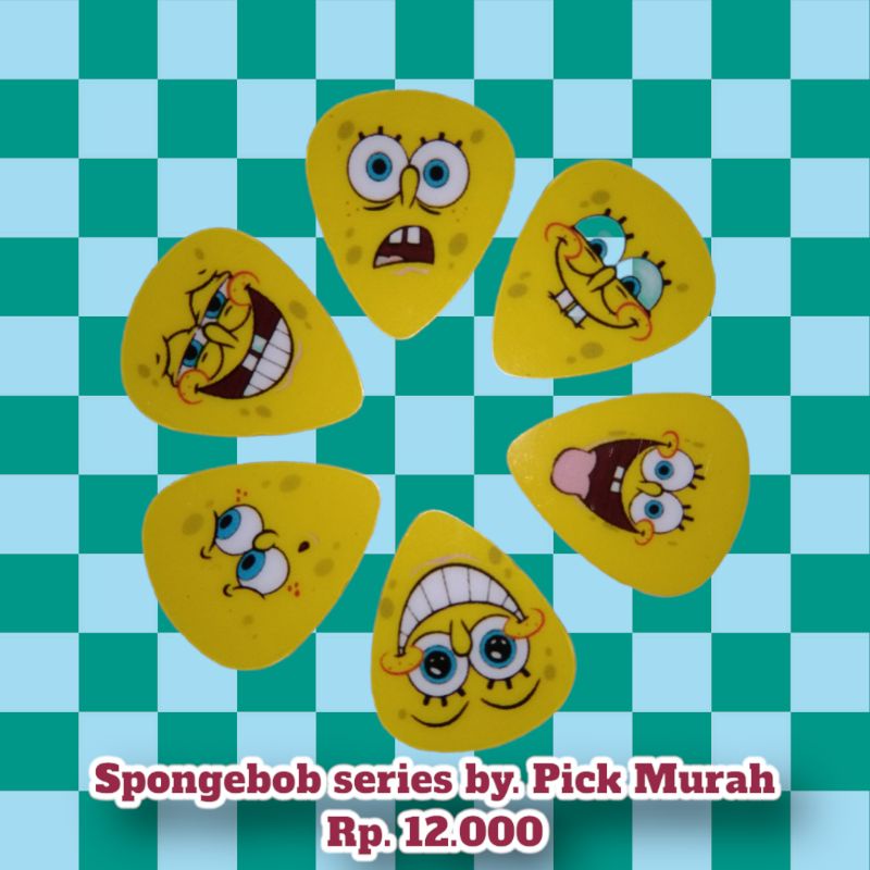 Jual Pick Gitar Murah Desain suka suka spongebob series | Shopee Indonesia