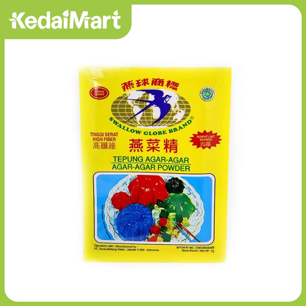 Jual Agar Agar Swallow Globe Merah Pcs 7 Gram | Shopee Indonesia