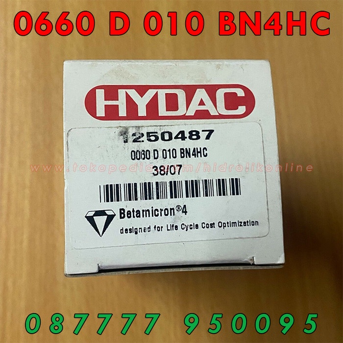 Jual Hydraulic Filter 1250487 Hydac 0060 D 010 ON Hydac Hidrolik ...