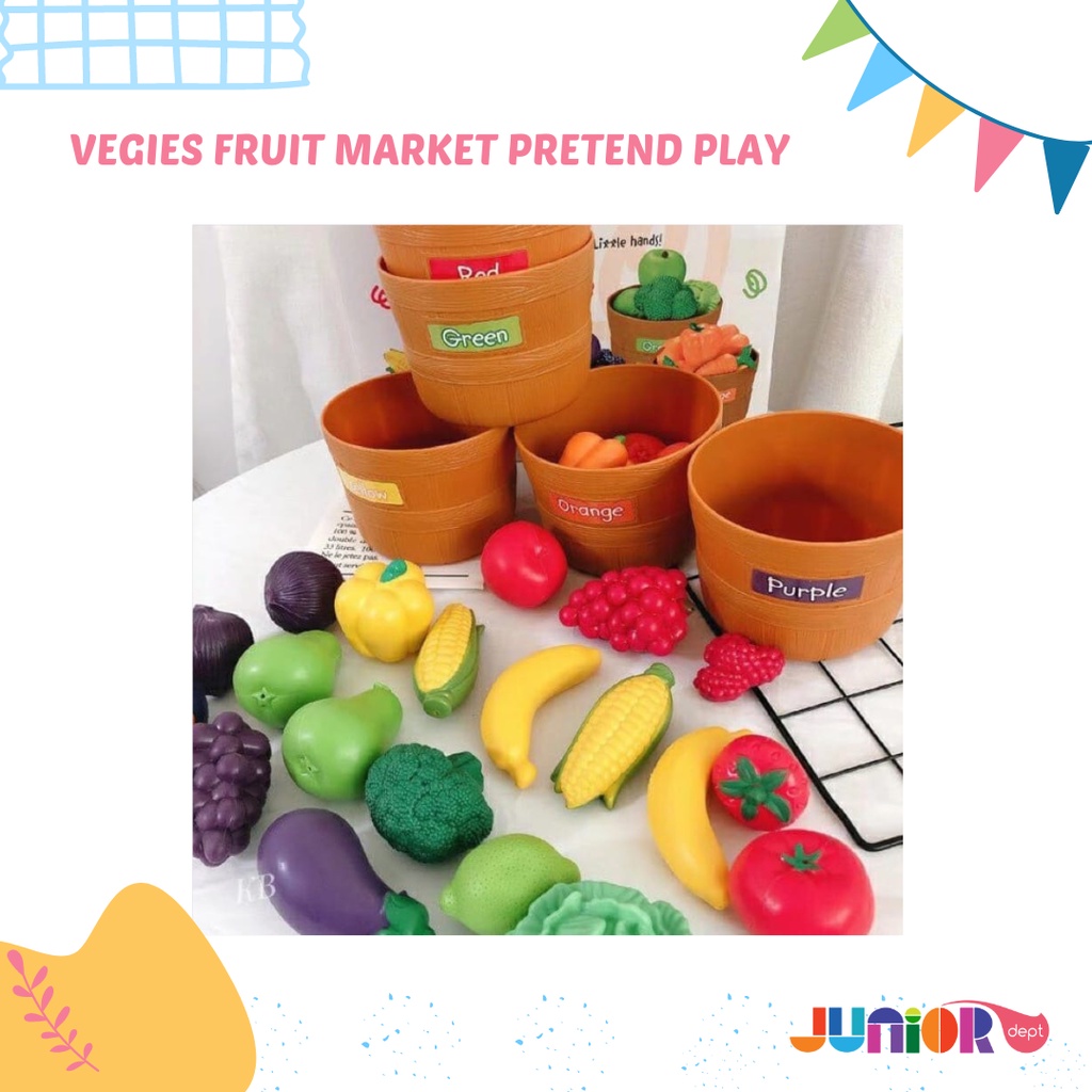 Jual Vegies Fruit Market Pretend Play / First Play / Sayur dan Buah ...