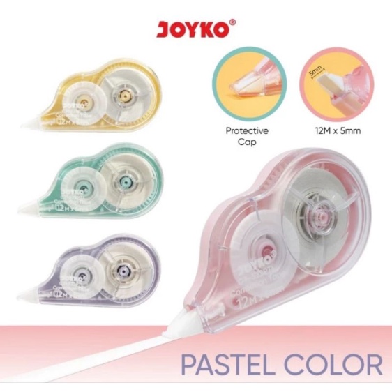 Jual Correction Tape 12 M CT522 PASTEL / Tipex KERTAS / Tipex ROLL ...