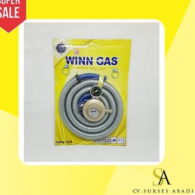 Jual Recomended.. WINN GAS W-228M Regulator dan Selang Kompor Gas 1,8 meter W 228M W228M Selang ...