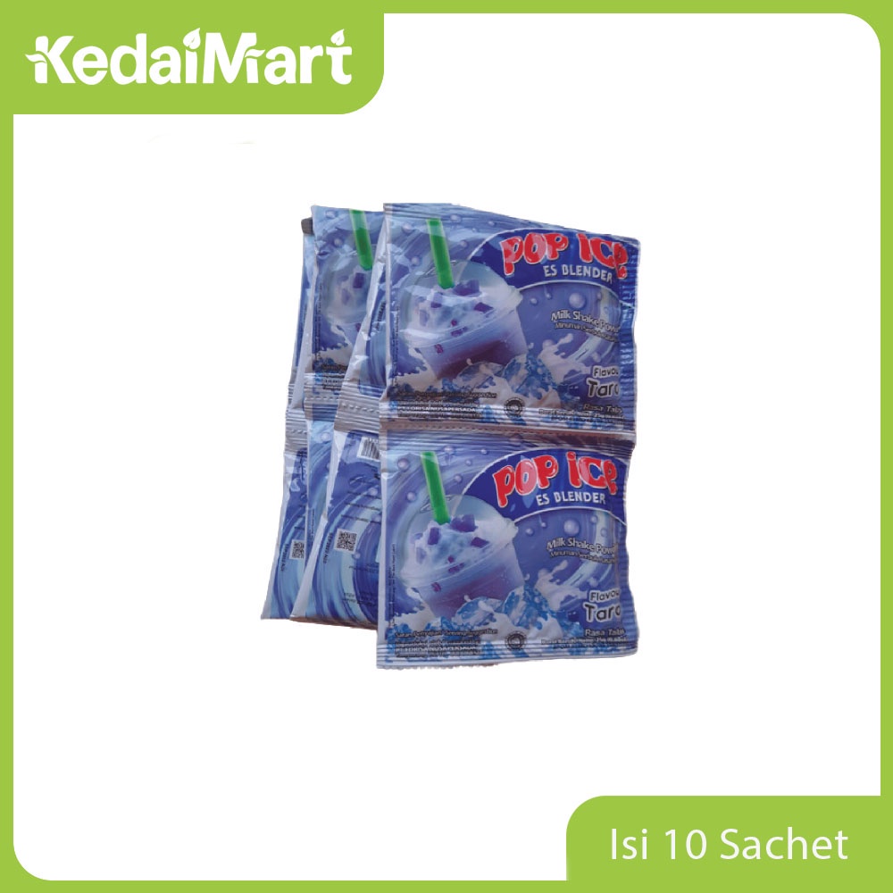 Jual Pop Ice Minuman Es Blender Rasa Taro Renceng Isi 10 | Shopee Indonesia