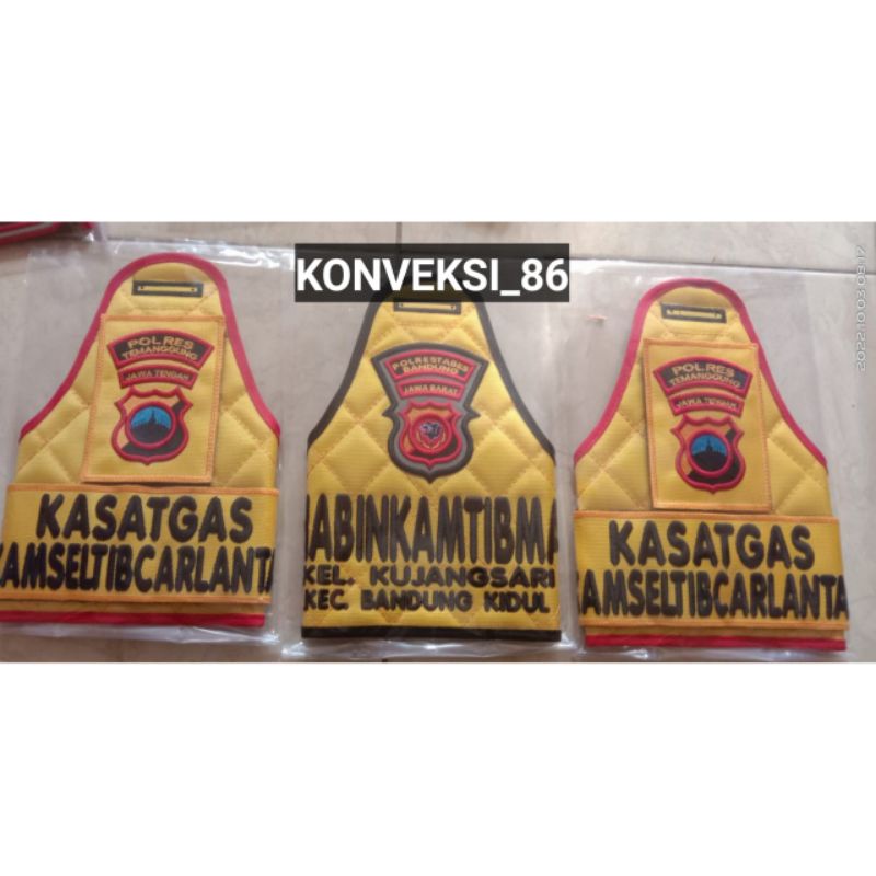 Jual ban lengan bhabinkamtibmas,prov,piket,kasatgas pakai perekat ...