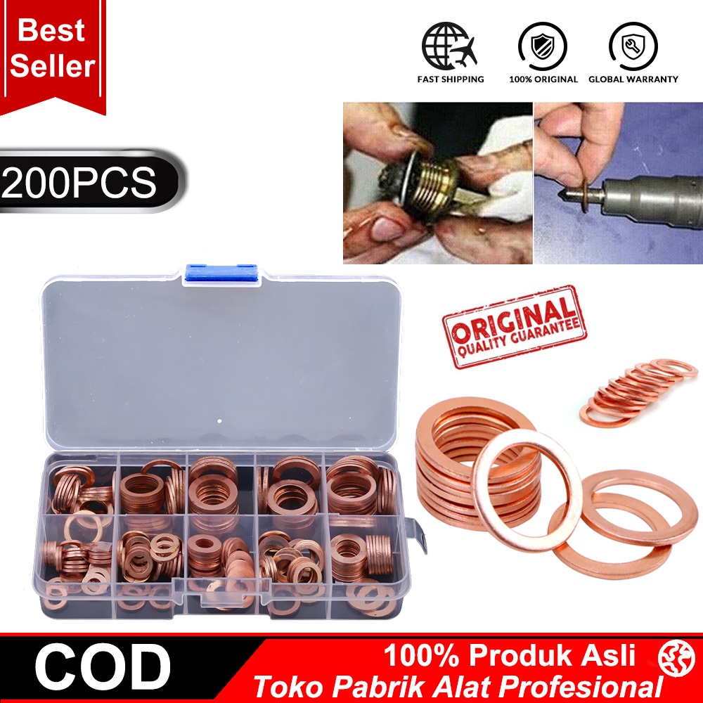 Jual TERMURAH!! Ring Baut Gasket Bolt & Nut Flat Ring Seal Tembaga ...
