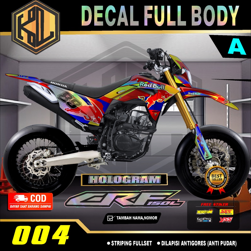 Jual Variasi custom Decal CRF 150 L Redbull Sticker Fullbody-Dekal ... Jual Variasi custom Decal CRF 150 L Redbull Sticker Fullbody-Dekal ...