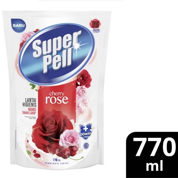Jual Super Pell Pembersih Lantai 770 ml CHERRY ROSE / Superpell Cherry | Shopee Indonesia