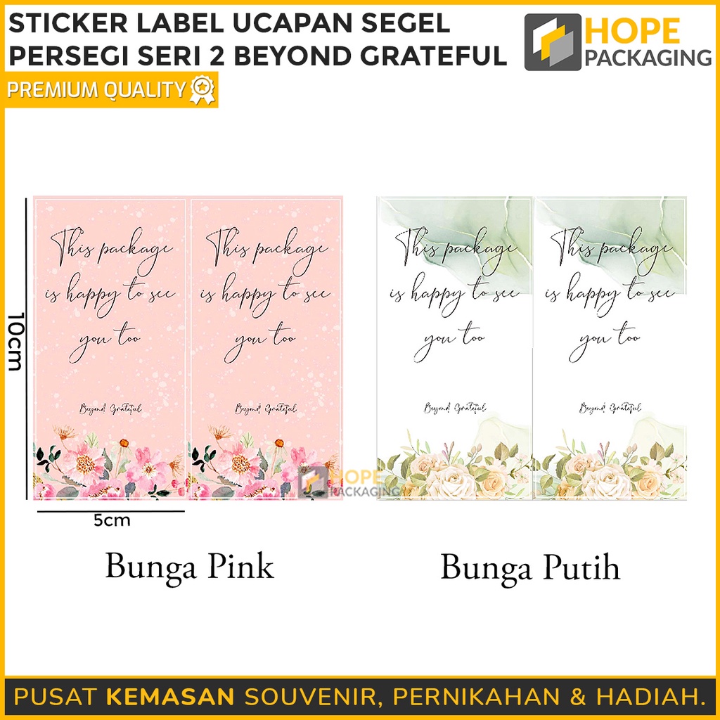 Jual (1 pack Isi 50 Pcs) Sticker Label Ucapan BEYOND GRATEFUL / sticker ...