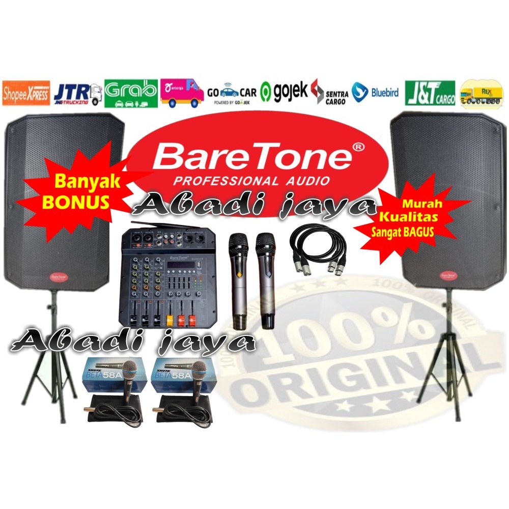 Jual paket sound system baretone max 15dx 15'' sonora 4 original free ...