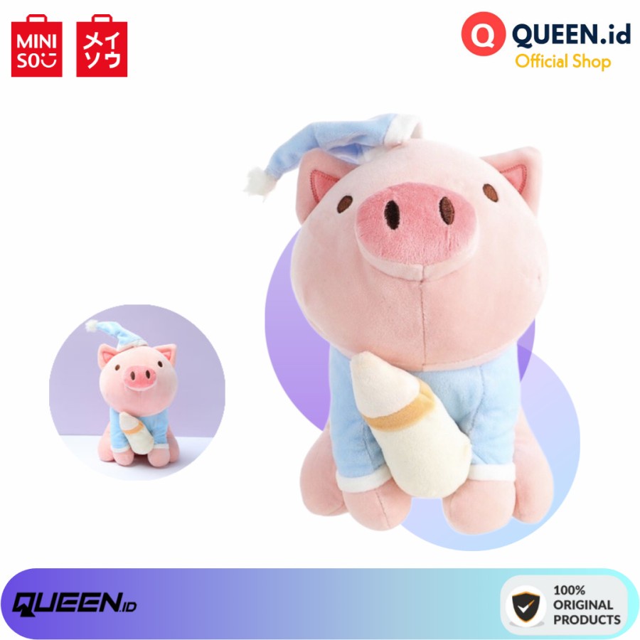 Jual Miniso Piglet Pajamas Pig Plush Toy Milk Feeder Bottle Boneka ...