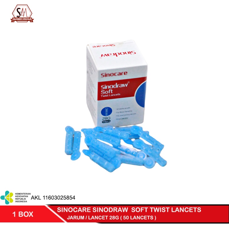 Jual Sinocare Sinodraw Blood Lancet / Jarum 28G (50 pcs) | Shopee Indonesia