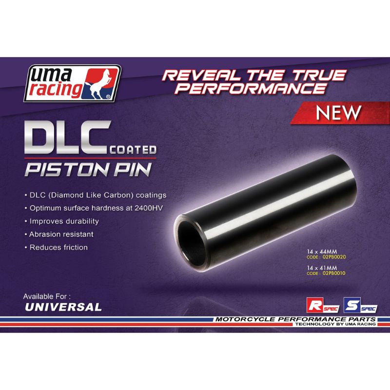 Jual (Ready Stok) UMA RACING HARD DLC COATED PISTON PIN HITAM 14MM × ...