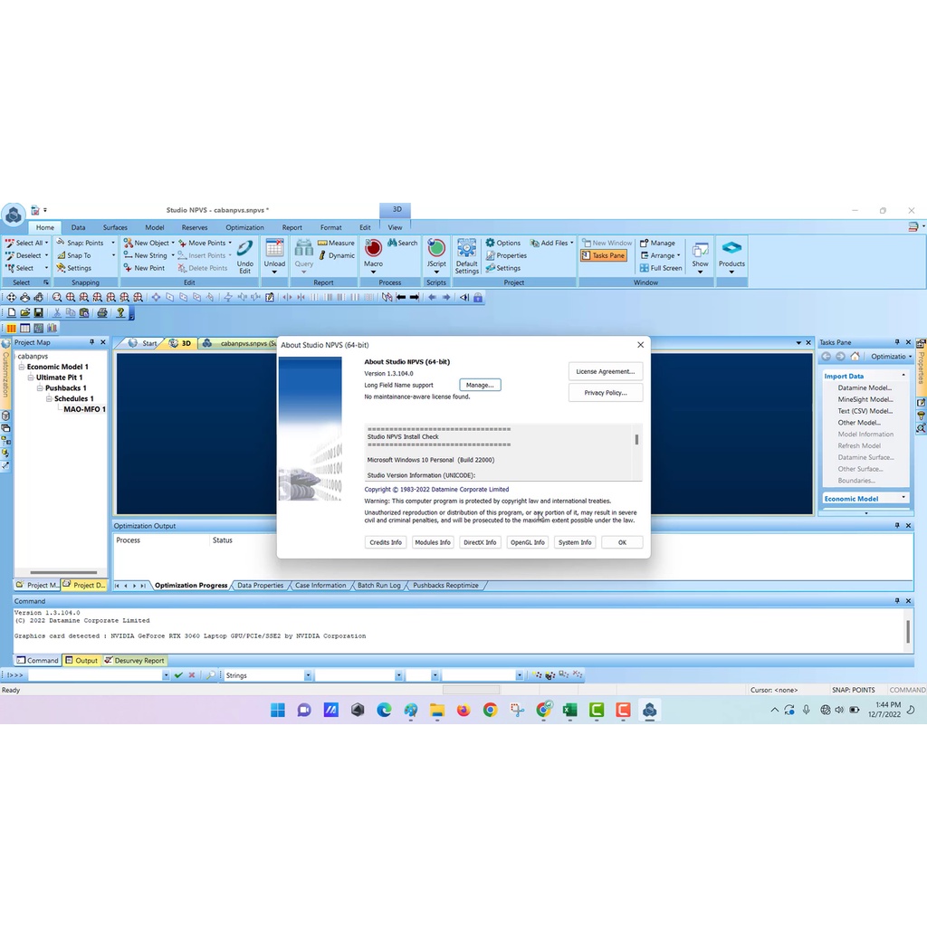 Jual Datamine Studio NPVS (64-bit) 1.3.104.0 EN Update Juni 2022 ...