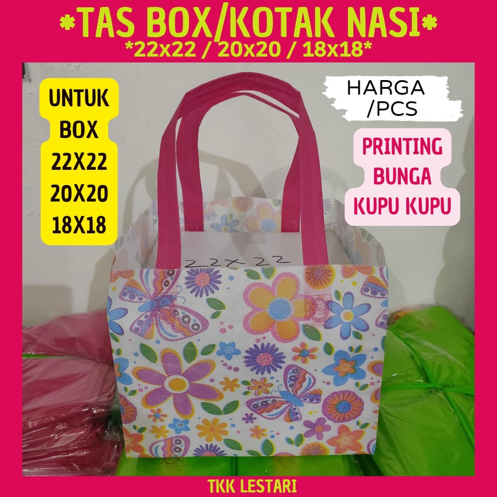 Jual Tas nasi kotak / Tas nasi box 22x22 / 20x20 / 18x18 Printing 3D / Tas hajatan printing ...