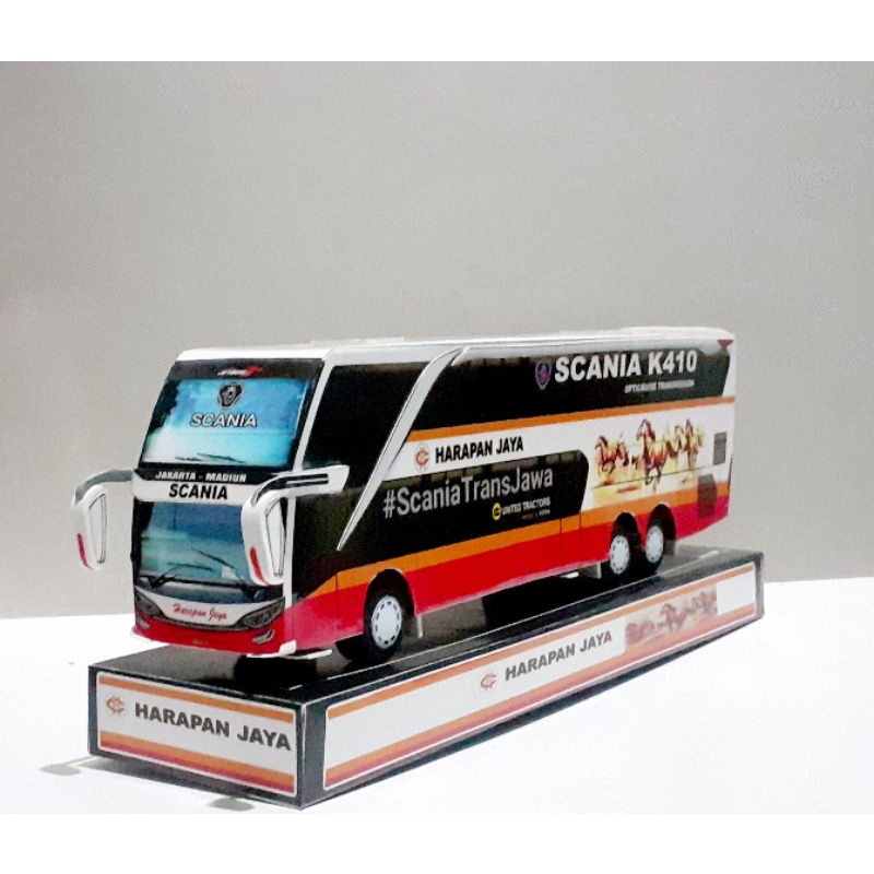Jual Miniatur Papercraft Bus Harapan Jaya Doubel Decker Jetbus2 ...