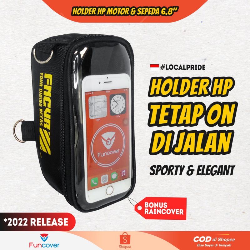 Jual Tas stand Holder HP motor gojek waterproof AC03 | Gojek Grab Uber ...