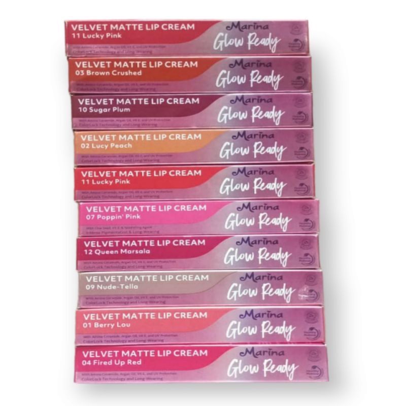 Jual Marina Lip Crea Velvet Matte 5ml | Shopee Indonesia