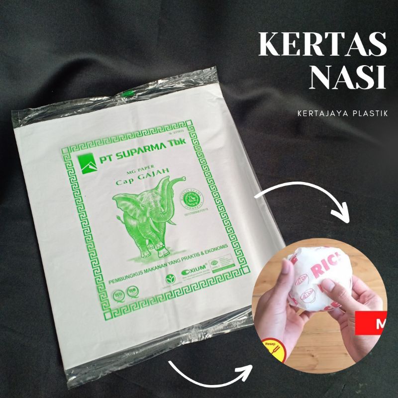 Jual Kertas Bungkus Nasi MERK GAJAH / Kertas Nasi Kfc / Kertas Kebab ...