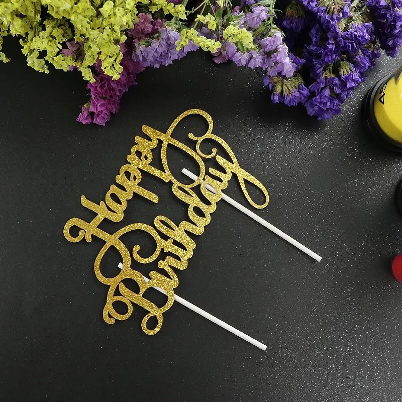 Jual Topper Tulisan Happy Birthday topper Cake ulang tahun | Shopee ...