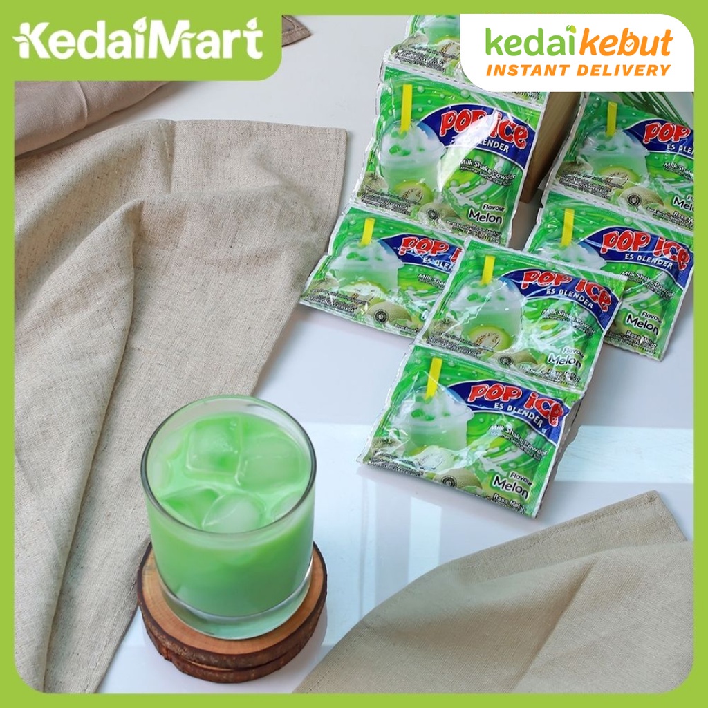 Jual Pop Ice Minuman Es Blender Rasa Melon 10 Pcs X 25 Gram | Shopee ...