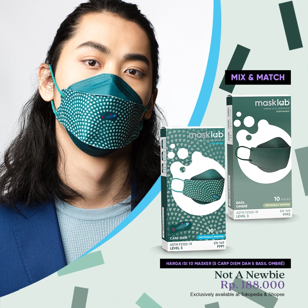 Jual Masker medis KF94 masklab, Korean Style, Not a Newbie, isi 10 pcs | Shopee Indonesia