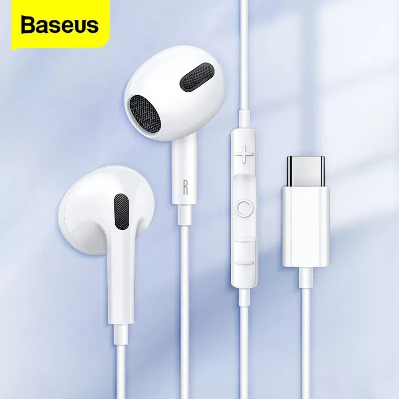 Jual BASEUS Earphone Type C C17 DAC Chip Wired Earphone Volume Control ...