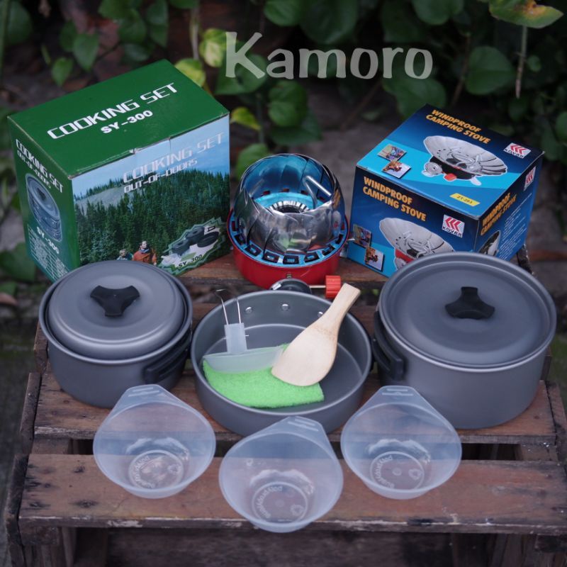 Jual Paket Cooking Set SY 300 Plus Kompor Windproof Merk Kovar | Shopee ...