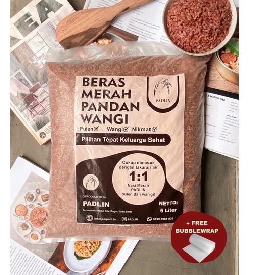 Jual BERAS MERAH 5 LITER NEW PACKAGING! PANDAN WANGI DIET MURAH PULEN ...