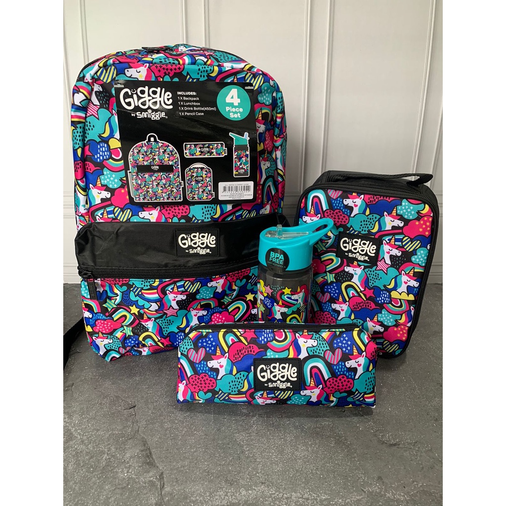 Jual SMIGGLE GIGGLE SET BACKPACK BLACK MIX UNICORN - SET RANSEL SMIGGLE ...