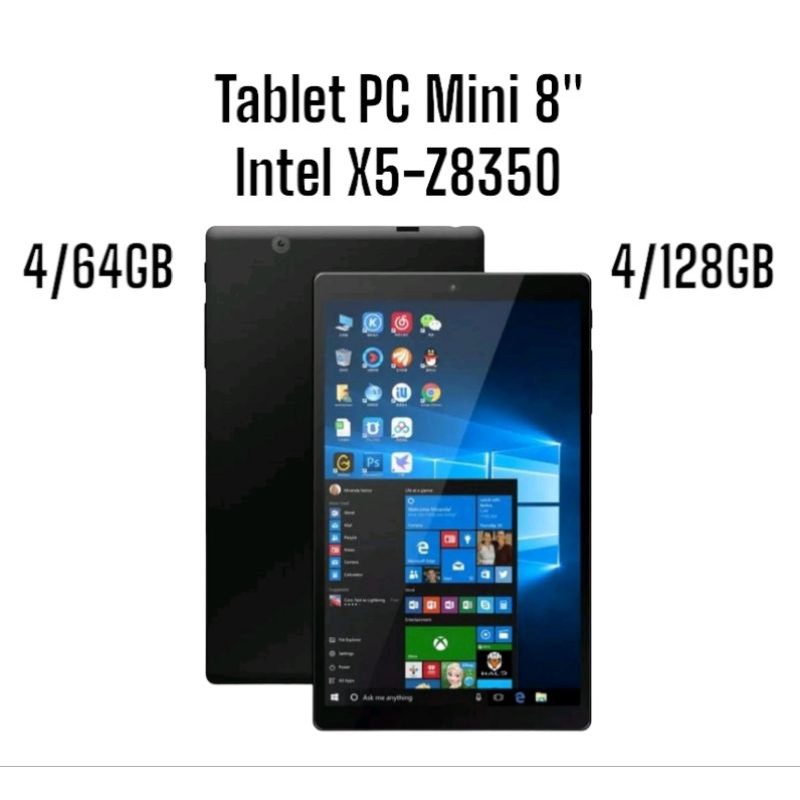 Jual Tablet PC Mini 4/64GB atau 4/128GB Intel X5-Z8350 8" FHD Windows ...