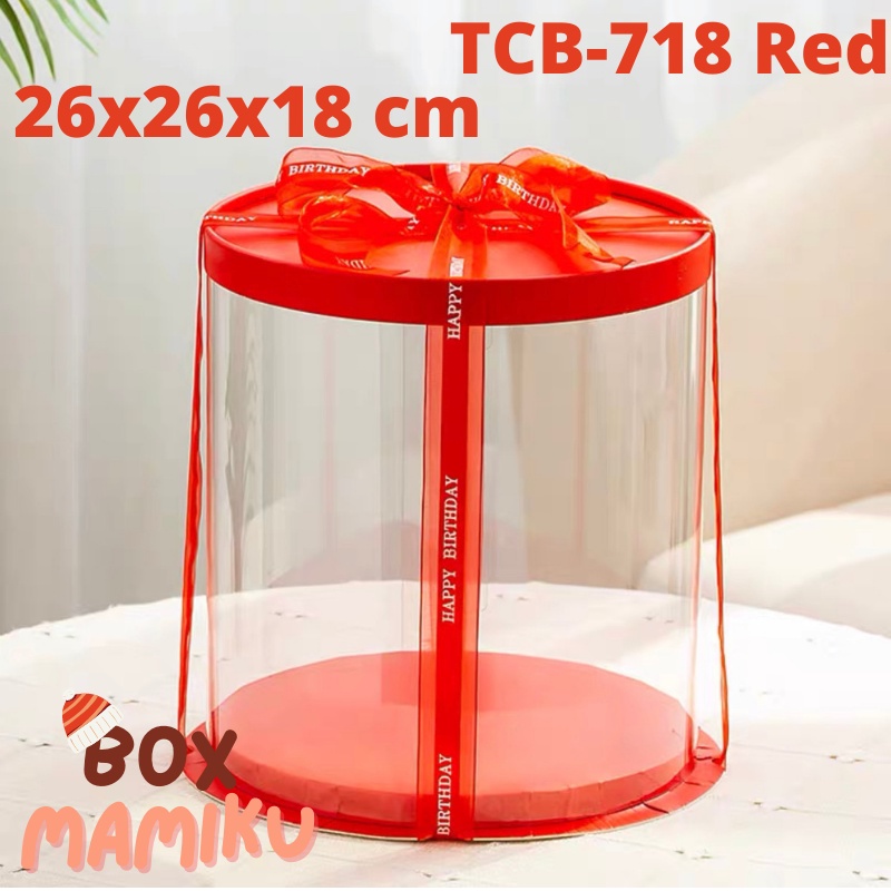 Jual Kotak Kue Tabung Mika Cake Box Diameter Hadiah Bunga | Shopee ...