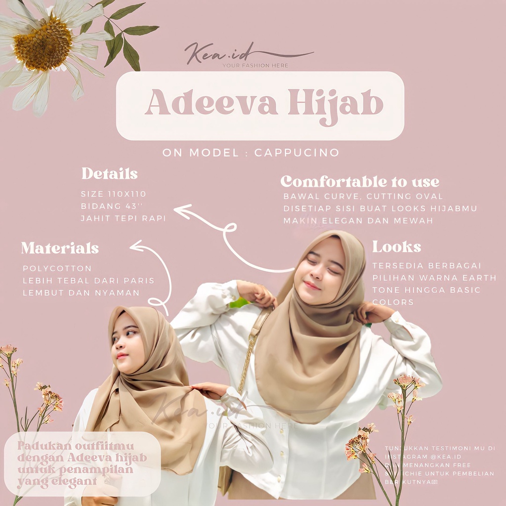 Jual Adeeva Hijab - Hijab Bawal Malaysia | Shopee Indonesia