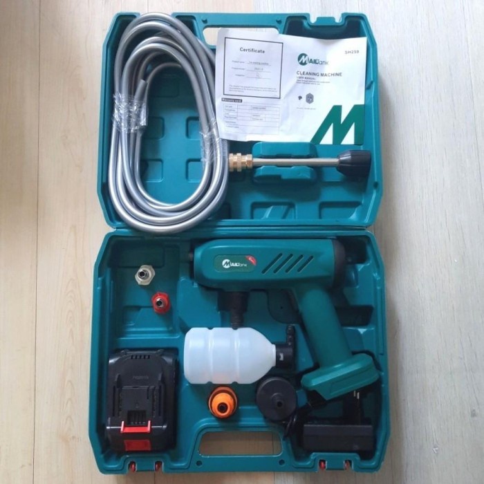Jual BISA COD Mesin jet cleaner baterai 21 v cordless mesin cuci jet ...