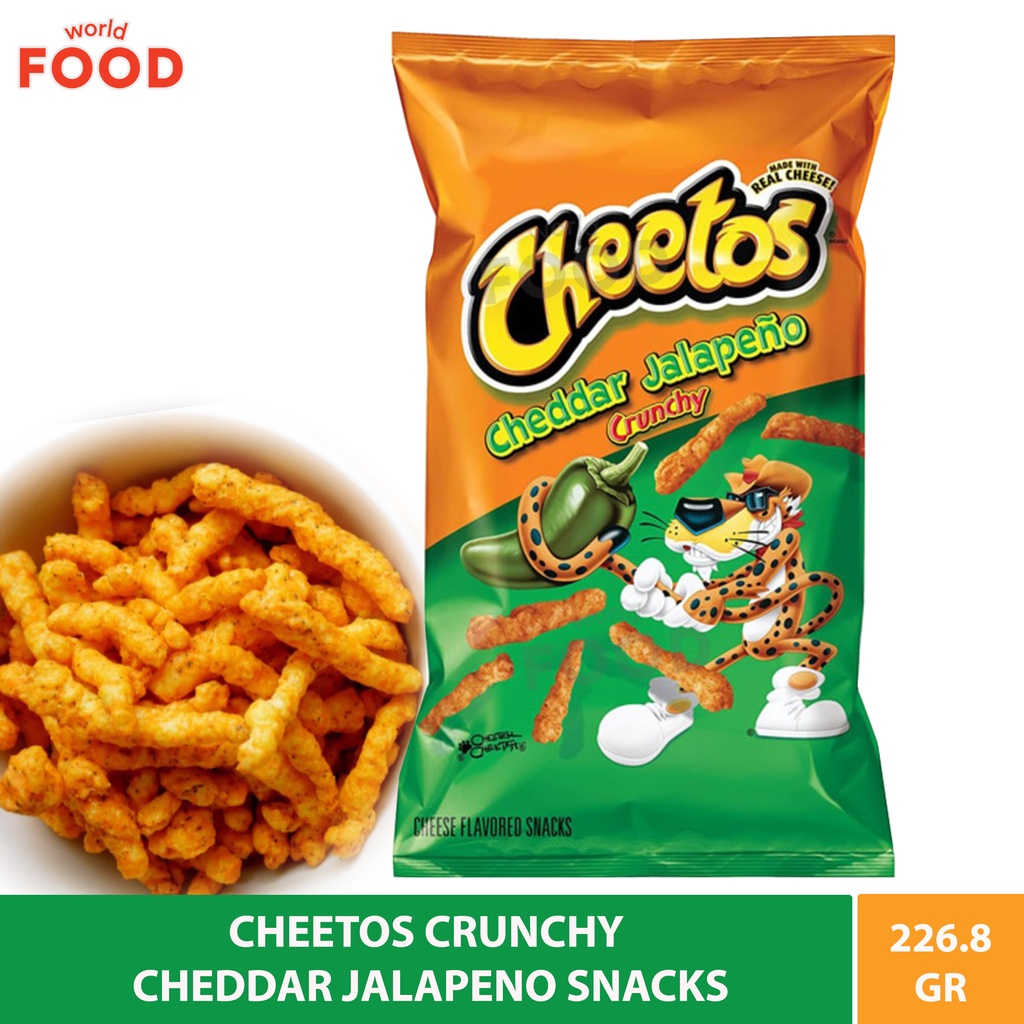 Jual CHEETOS CRUNCHY CHEDDAR JALAPENO SNACKS 226GR | Shopee Indonesia