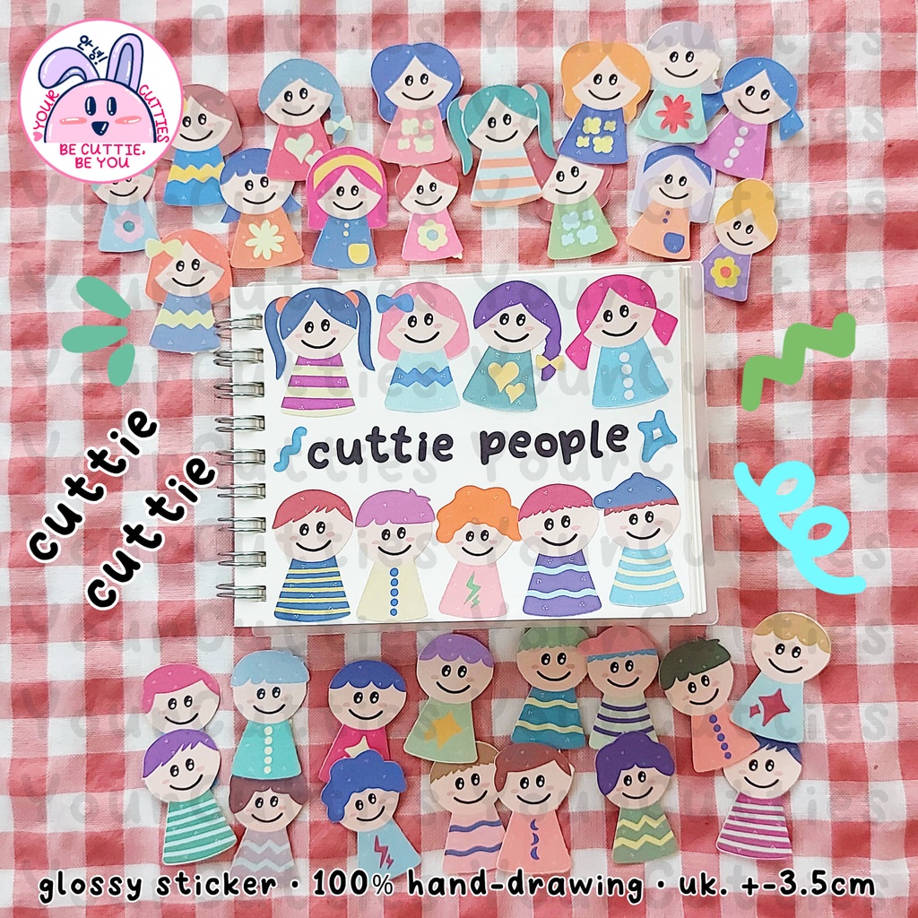 Jual [FLAKE] STICKER CUTTIE PEOPLE GIRLS BOYS STIKER ORANG LUCUESTETIK ...