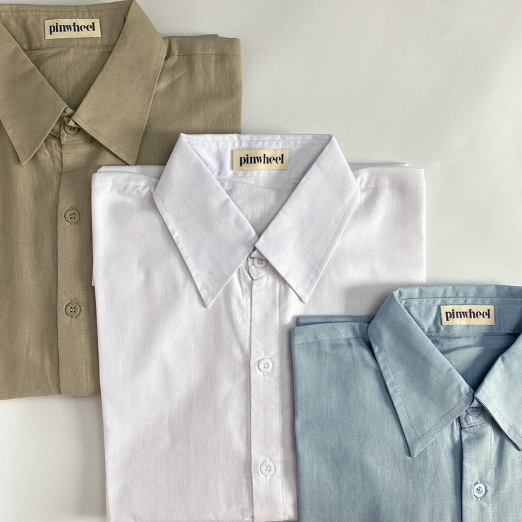 Jual PINWHEEL Nami Shirt - Kemeja Basic Oversize | Shopee Indonesia