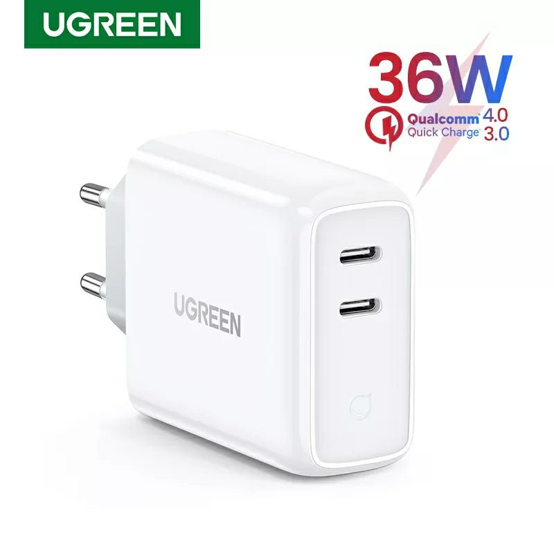 Jual UGREEN Charger Adaptor 36W Dual Port USB C Fast Charging 70264 ...
